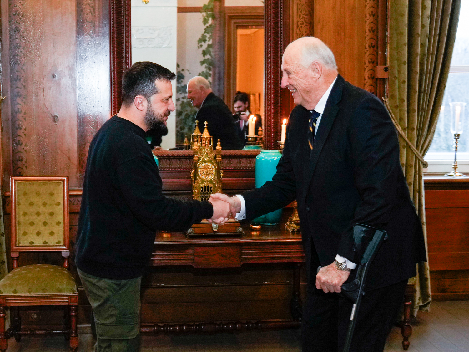 Ukrainas president i audiens hos Kongen - Det norske kongehusets barnesider